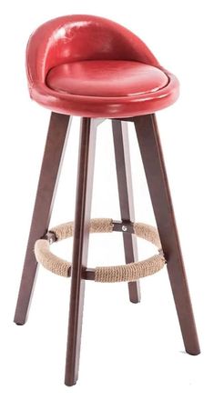 Generic Hoher Barhocker aus Massivholz, moderner minimalistischer Barhocker, skandinavischer Barhocker mit bequemer R&uuml;ckenlehne / 37 x 37 x 73 cm