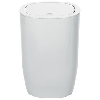 Spirella Pure Mint Poubelle de Salle de Bain, en polystyr&egrave;ne, Blanc, 25 x 17 x 17 cm