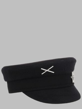 Ruslan Baginskiy KPC033PF26_WTSRBBLACK Wool Flat Cap - Black