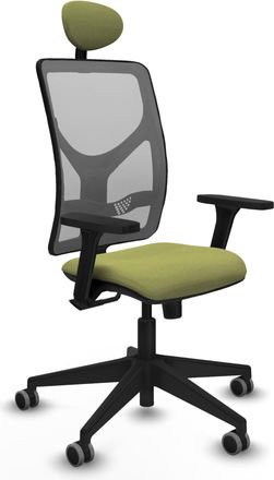 Piqueras y Crespo Moderner Drehstuhl mit 3D-Armlehnen, h&ouml;henverstellbarer Lendenwirbelst&uuml;tze und festem Kopfteil, ausgestattet mit Sincro 3 Positionen und Schneideschau