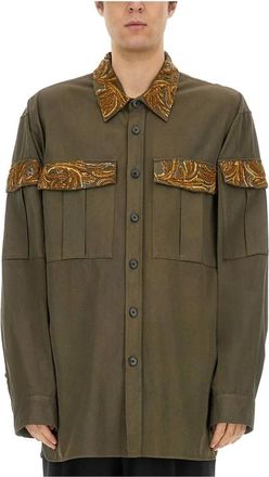 Dries Van Noten Homme, Chemises, Brun, Taille: L Crowsey Shirt