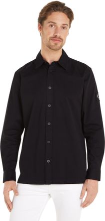 Calvin Klein Jeans Herren Hemd Badge Shirt Freizeithemd, Schwarz (Ck Black), S