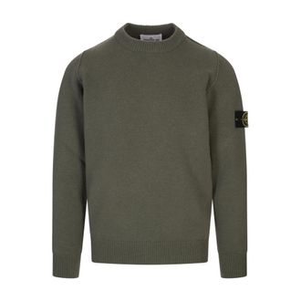 Stone Island Gr&uuml;ner Wollmischpullover - - Knitwear - Herren - Gr&uuml;n - M