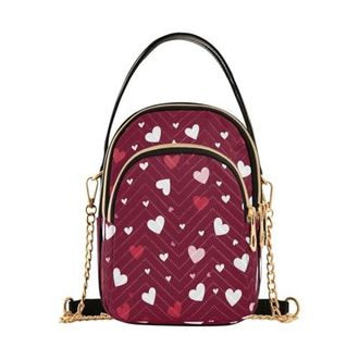 Mnsruu Love Red Heat Sac &agrave; bandouli&egrave;re en cuir pour femme