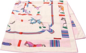 Herm&egrave;s 2000-2025 Eperon d Or et Tenues de Jour Cashmere Silk Shawl 140 scarves - Braun