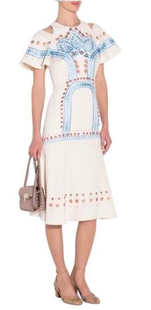 Temperley London London Cream Embroidered Juniper Dress Size S