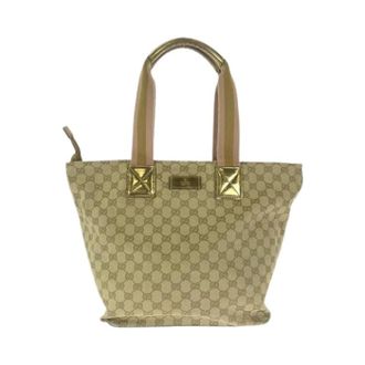 Gucci Pre-owned GG Canvas Leder Henkeltasche Umh&auml;ngetasche - - Pre-owned - Damen - Beige - ONE SIZE