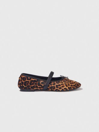 Maje Ballerine En Cuir Effet L&eacute;opard - Imprime Leopard - Maje