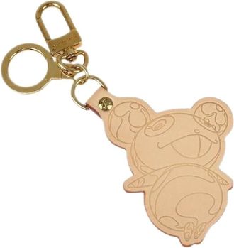 Louis Vuitton unisex, Pre-owned, Beige, Taille: ONE Size Porte-cl&eacute;s en cuir Pre-owned