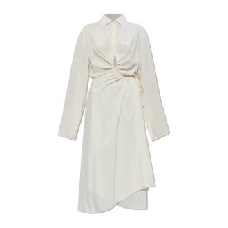 Maison Margiela Draped Shirt Dress - - Dresses - Damen - Beige - S