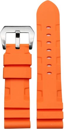 Generic Silikon für PAM111 PAM0061 PAM00682 Armband Sportuhrenarmband 24mm Armband wasserdicht schwarz Zubehör Gürtel