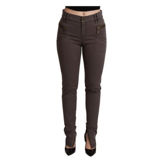 Plein Sud Jeanius Skinny Denim Jeans - - Trousers - Damen - Braun - 2XS