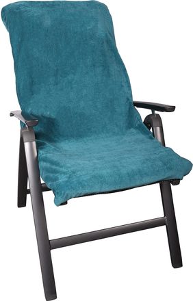 jilda-tex Schonbezug für Gartenliege Stuhlauflage Strandliege Sonnenliege Liegen-Stuhl Auflage 100% Baumwolle 65x130 cm (Stuhlauflage Petrol)