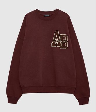 Anine Bing Sweatshirt Letterman Miles Fig