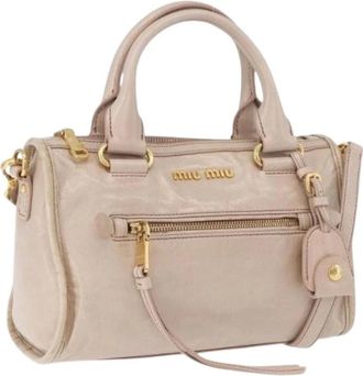 Miu Miu Sac &agrave; main Pre-owned - Femme - Pre-owned - Beige - Taille: ONE Size