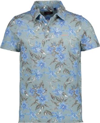 N.Z.A. Herren Polo-Shirt blau Baumwolle