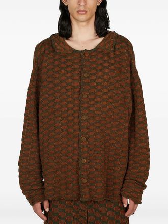 Isa Boulder cardigan à motifs - DARK BARK