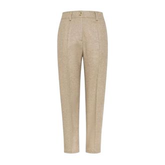 Momoni Matthieu Pantalon Cigarette - Femme - Pantalons - Beige - Taille: 36 FR