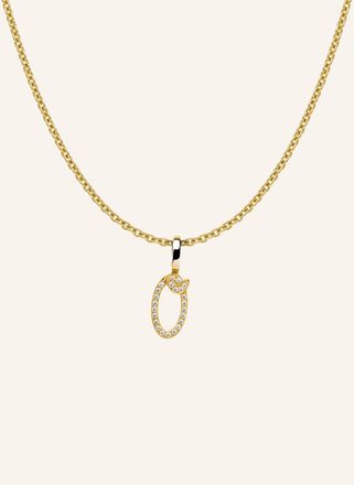Cada Cada Kette Tiny Diamond Letter O gold