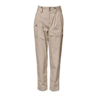 Dolce & Gabbana Beige Baumwoll Tapered Hose - - Trousers - Damen - Beige - 2XS