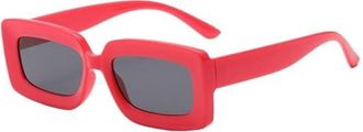 Generic Lunettes De Soleil Vintage Carr&eacute;es &Agrave; Petite Monture, Polaris&eacute;es, For Hommes Et Femmes, Id&eacute;ales For Le Sport, La Plage, Les Vacances Et Les F&ecirc;tes.(Red)