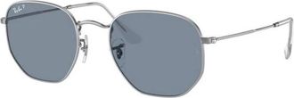 Ray-Ban unisex, Accessoires, Gris, Taille: 51 MM Hexagonal Lunettes de soleil