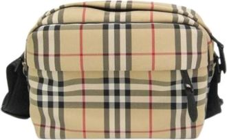 Burberry unisex, Pre-owned, Beige, Taille: ONE Size Sac bandouli&egrave;re en nylon Pre-owned