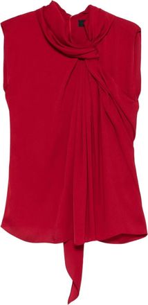 Lanvin blouse à design drapé - Rouge