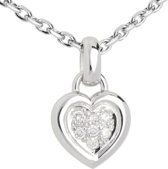 Edenly Anhänger gerahmtes Herz in Weissgold - 7 Diamanten