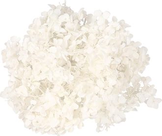 PartyKindom Weiß Getrocknete Hortensienblätter Natürliche DIY Blütenblätter für Hochzeitsdeko Nagelkunst und Kreative Bastelprojekte