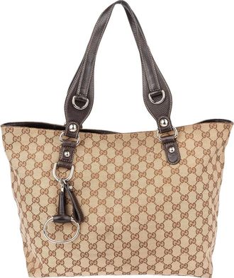 Gucci Crossbody Bags - Gucci GG Monogram Horsebit Handbag - Gr. unisize - in Braun - für Damen