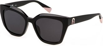 Furla SFU781 Lunettes de soleil, Noir/Fum&eacute;e, 54 mm