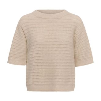 Part Two Maille &agrave; col rond - Femme - Pulls - Beige - Taille: 44 FR
