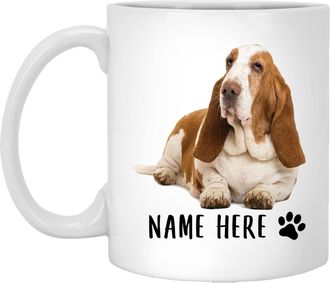 501 Kaffeebecher Basset Hound Red Liegender Individueller Text Kaffee Tasse Einfache Keramik Tasse Lustige Geburtstagstasse Für Büro Geschenk Kollegen 330