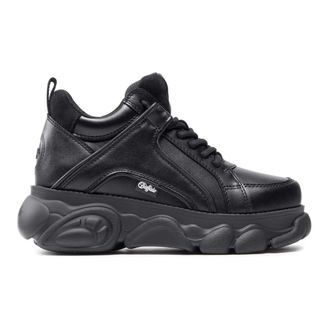 Buffalo Schwarze Sneakers mit Wei&szlig;en Details - - Shoes - Damen - Schwarzk - 37 EU