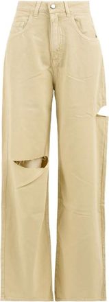 Icon Denim Los Angeles Femme, Jeans, Beige, Taille: W25 Poppy Wide Leg Jeans