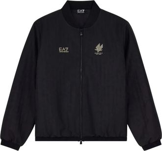 Emporio Armani Bomberjacke Fu&szlig;ball - - Jackets - Herren - Schwarzk - L