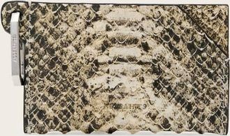 AllSaints Hex - Porte-cartes effet serpent - Cr&egrave;me-Blanc