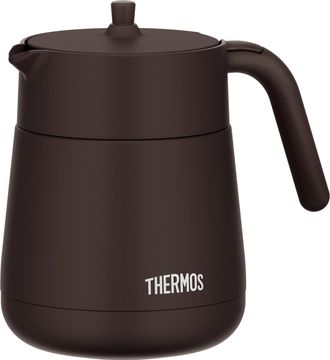 Thermos TTE-700 BW Vacuum Insulated Teapot with Strainer 23.7 fl oz (700 ml), Brown