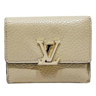 Louis Vuitton Portefeuille Tri-fold Pre-owned - Femme - Pre-owned - Beige - Taille: ONE Size