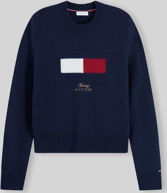 Tommy Hilfiger Pullover aus Wolle mit Logo-Intarsie