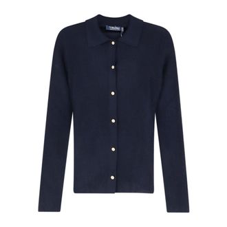 Max Mara Rippstrick-Cardigan - - Knitwear - Damen - Blau - M