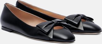Valentino Garavani Ballerines Bowow en cuir