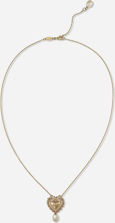 Dolce & Gabbana Devotion Necklace In Yellow Gold With Diamonds And Pearls - Frau Ketten Gold Onesize