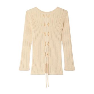 Sessun Damen, Strickwaren, Wei&szlig;, MGr&ouml;&szlig;e