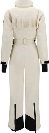 Moncler Fringed Technical Poplin Ski Suit - White