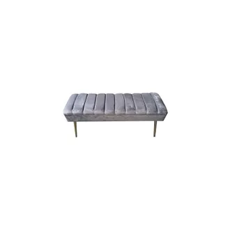 M&S Collection M&s - Banc 110x40x43 en velours gris anthracite