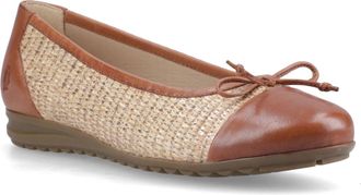 Hush Puppies Laurie Zehenkappe Leder Damen Tan Standard Ballerinas