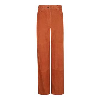 Alberta Ferretti Pantalone in pelle - - Trousers - Damen - Braun - M