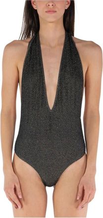 Palm Angels Femme, Maillots de bain, Noir, Taille: 38 FR Costume B Lurex V Neck